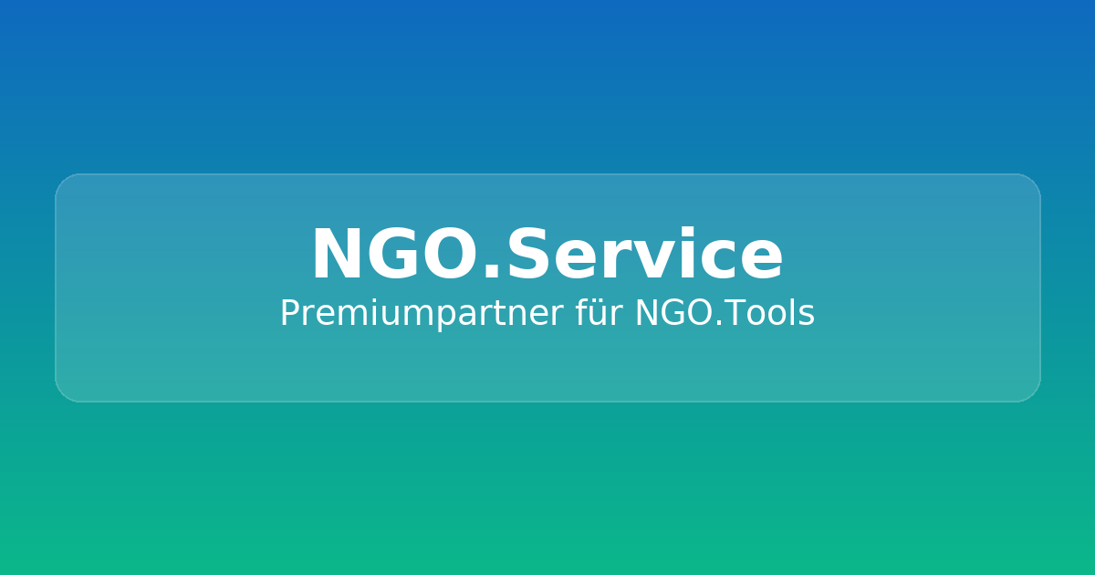 NGO.Service – Der Premiumpartner für den Start mit NGO.Tools